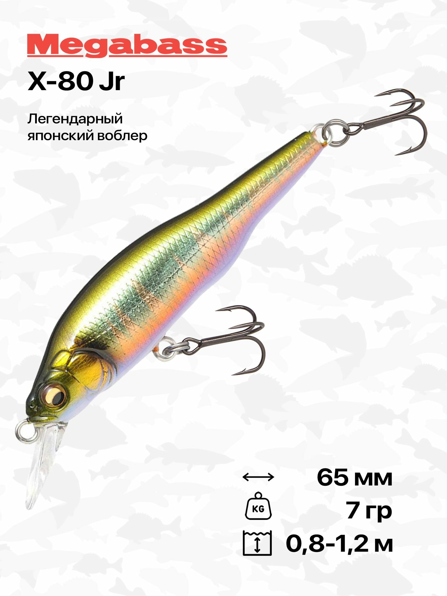 Воблер Megabass X-80 Jr, 65 мм, 7 гр, #Wagin Oikawa