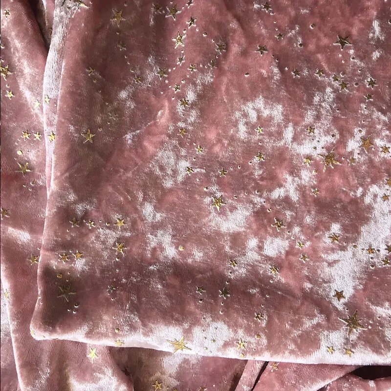 Золотая бархатная ткань для рукоделия Розовый, Pink