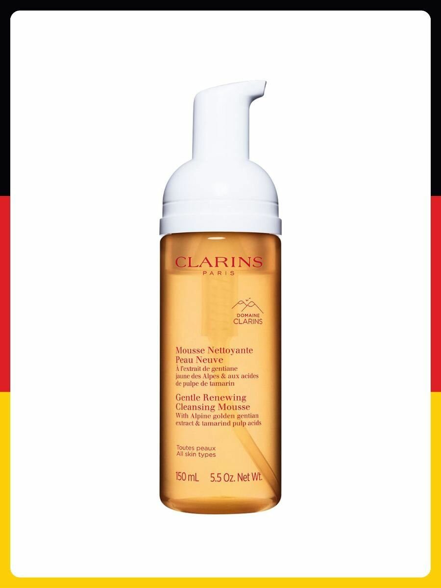 Очищающая пенка CLARINS Mousse Nettoyante Peau Neuve, 150 мл