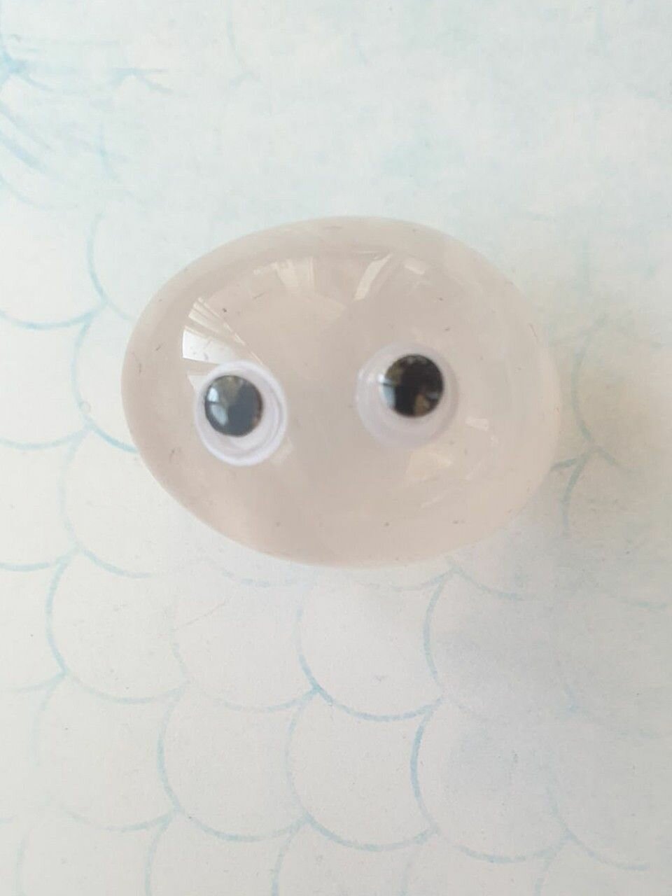 Фишка-питомец "Розочка", розовый кварц, натуральный камень, оберег, домовой