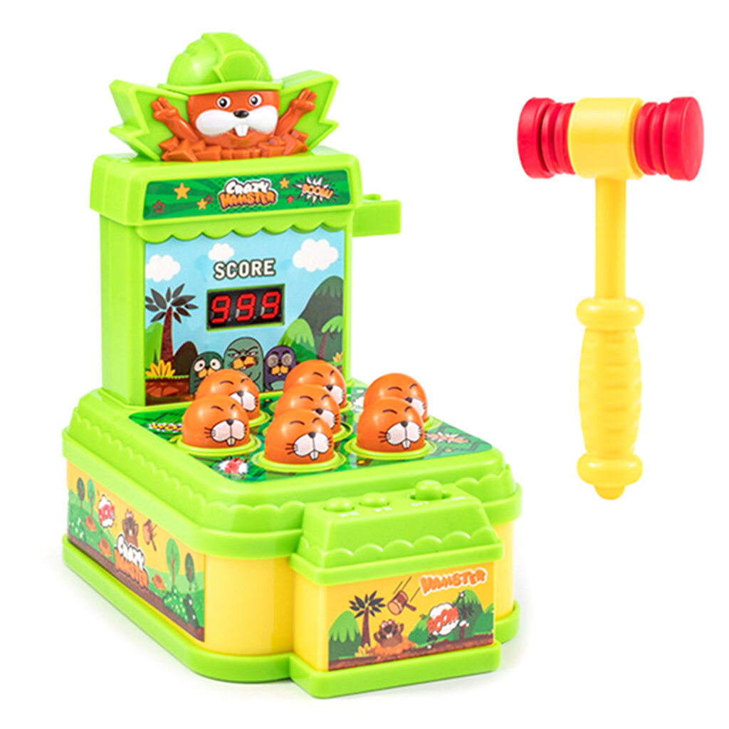 Игровой автомат Baby Whack the Mole Game Toy Mini с монетоприемником Pound Arcade Game Machine With one Hammers Toy Интерактивный Образовательный