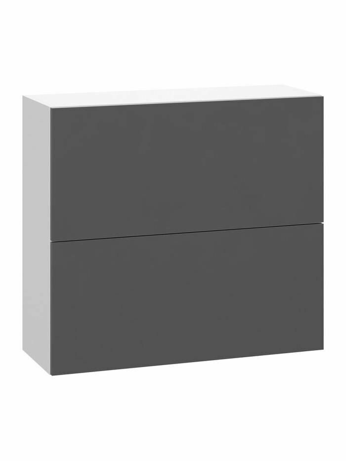 Кухонный модуль навесной, барный шкаф Тандем, 80х29.6х72 см, Белый / Графит