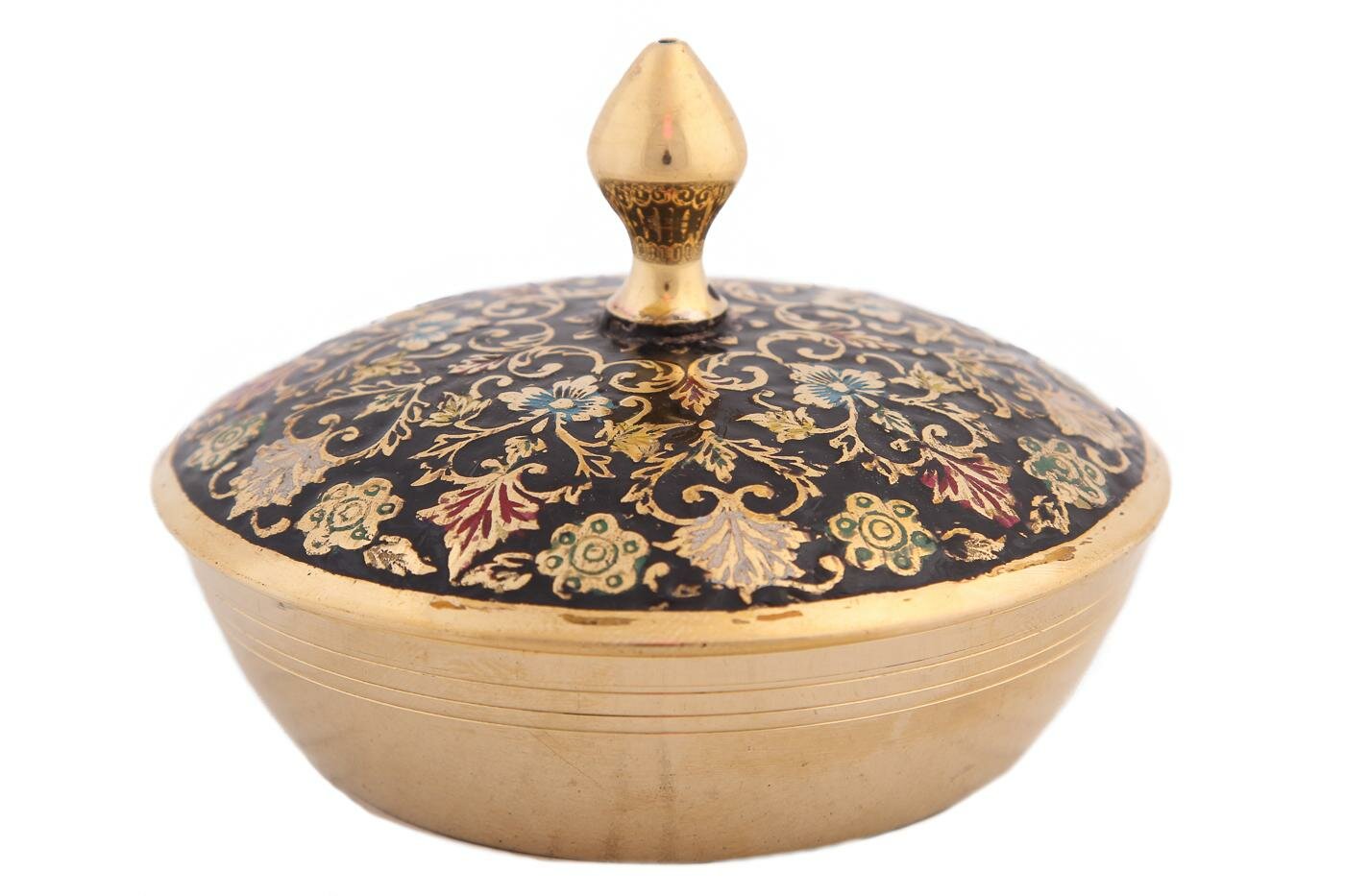 Вазочка, конфетница, сахарница из латуни, 200 мл, Индия (Oxan)