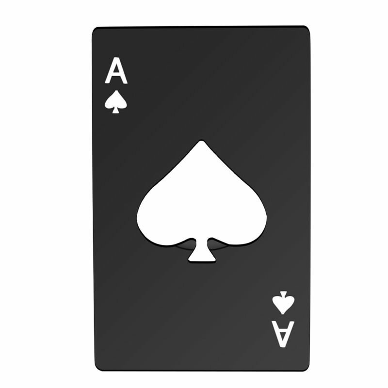 Открывалка для бутылок в форме игральной карты Ace of Spades, креативный , пива, инструмент дома из нержавеющей стали