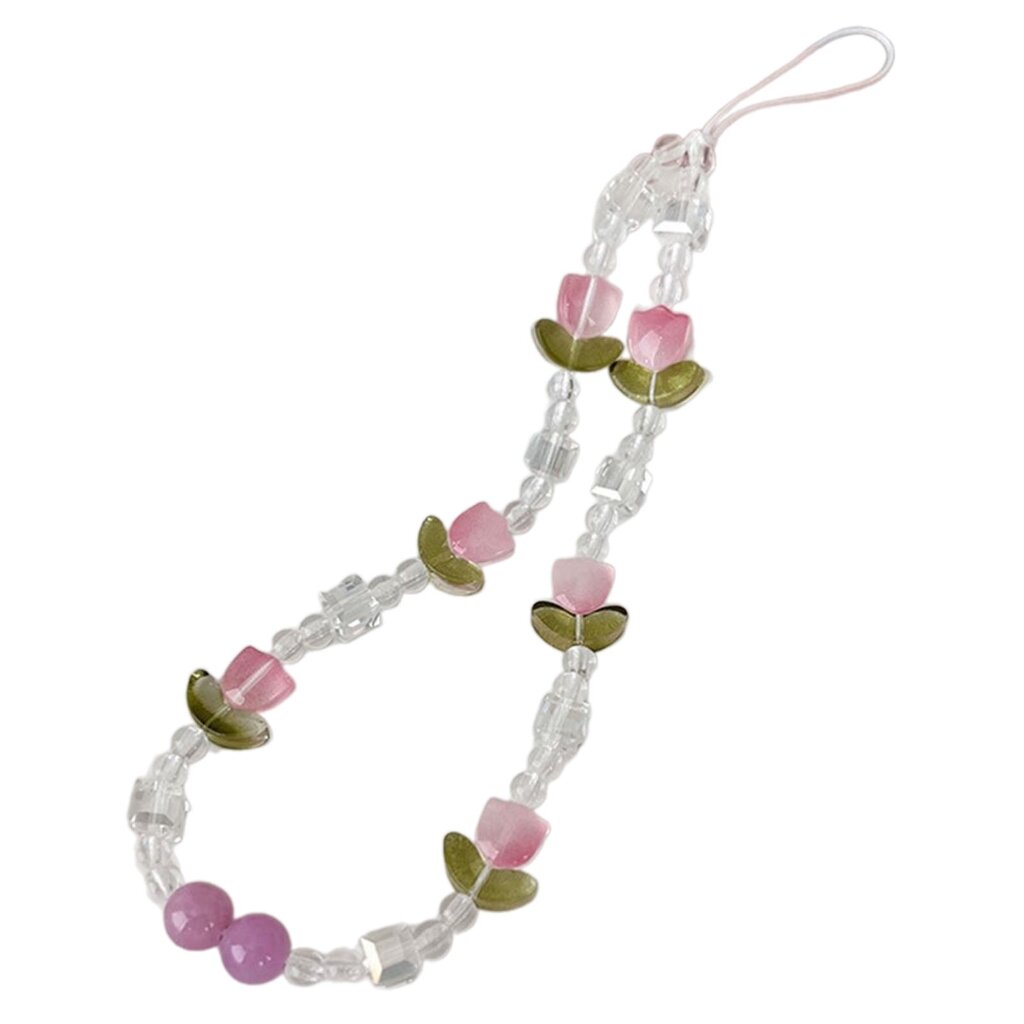 Цветочный телефон шарм бретель из бисером жемчужины элегантные кошельки для запястья для дам