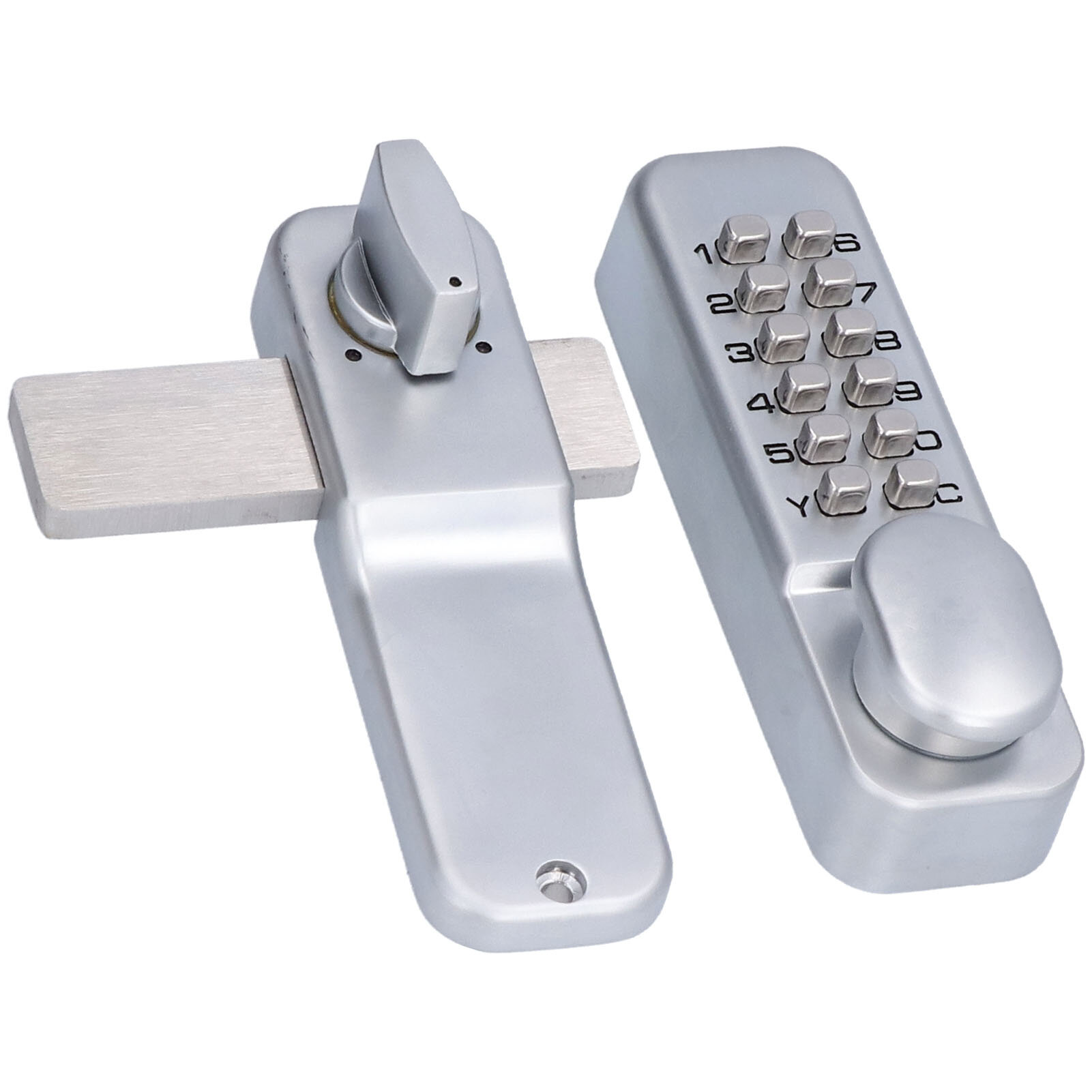 Механический комбинационный замок антикражных кодов для двусторонних ворот, стеклянных дверей, деревянных дверей, офисного использования, материал цинковый сплав, цвет как на картинке, размер панели с паролем около 142x42x40мм, длина пароля 1-11 цифр,