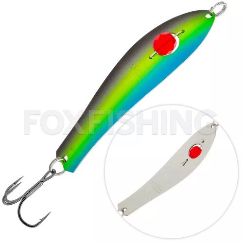 Блесна колеблющаяся Kuusamo Professor #3 с камнем 7,5см. 12гр. Gre/Fye/Blu-S