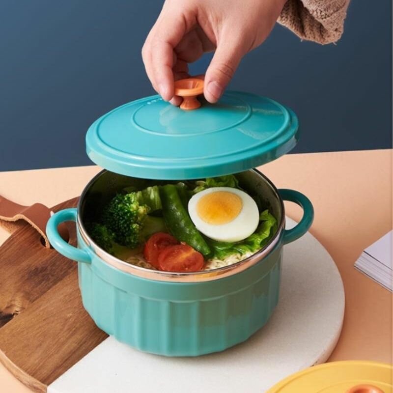 Бульонница вогдаль "Горошек", нержавеющая сталь, с пластиковой ручкой, синяя, 1 шт.