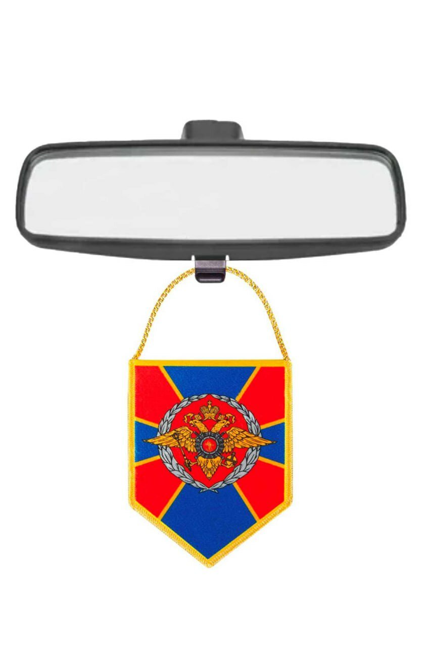 Вымпел автомобильный МВД России, 7х9 см, двусторонний