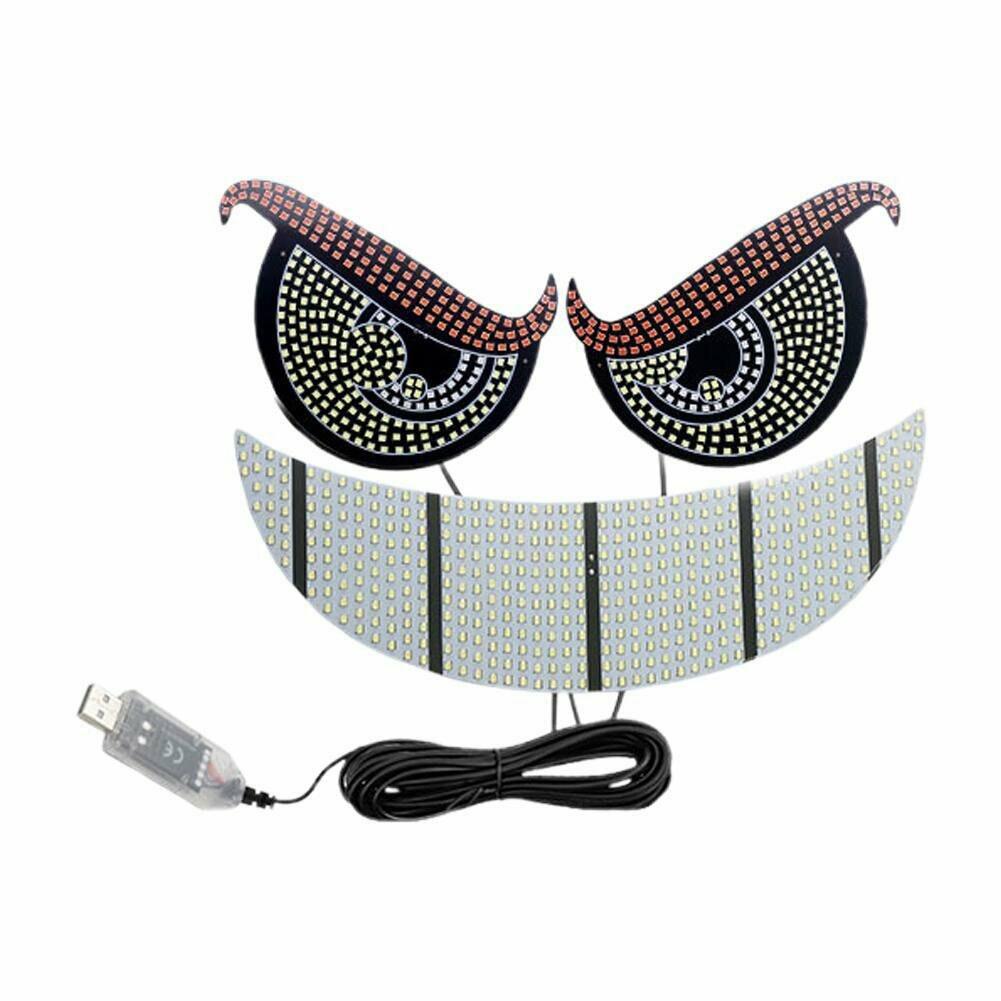 Светодиодные фары с эффектом дьявольских глаз для авто, USB-питание, универсальные