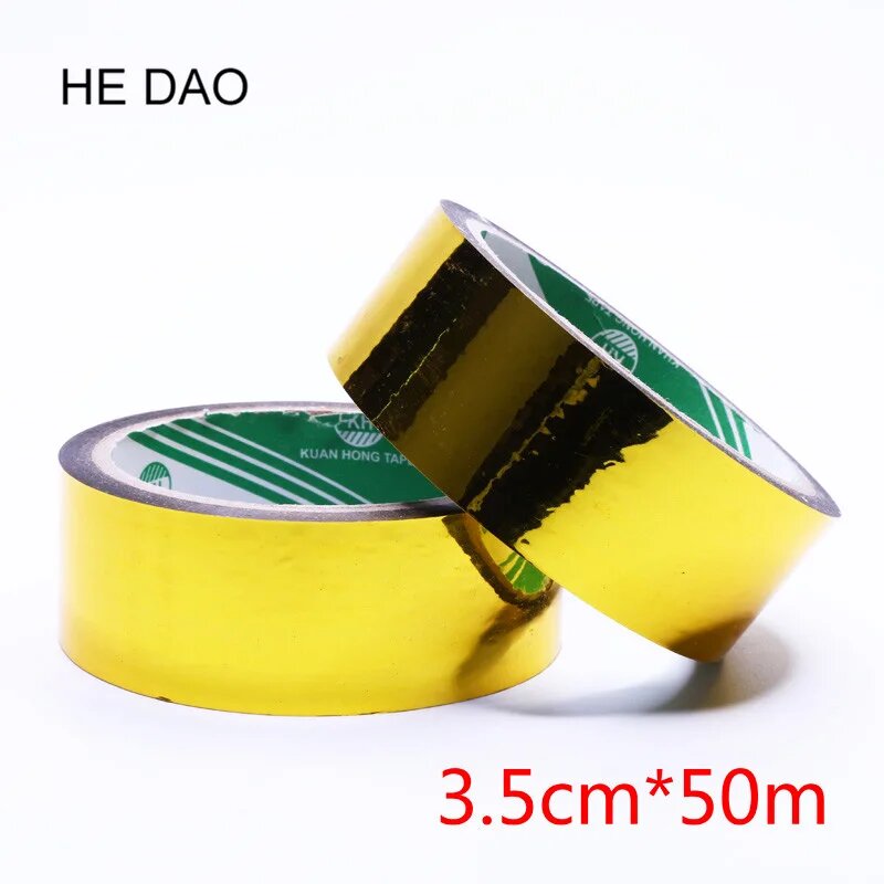 Золотая фольгированная лента 3.5cm*50m