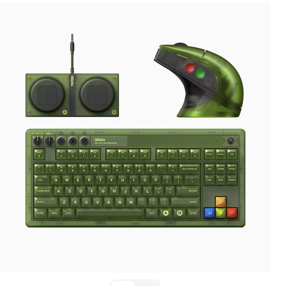 8BitDo Retro87 X Механическая Клавиатура С Беспроводной Ручкой Управления 2.4g С Возможностью Горячей Замены