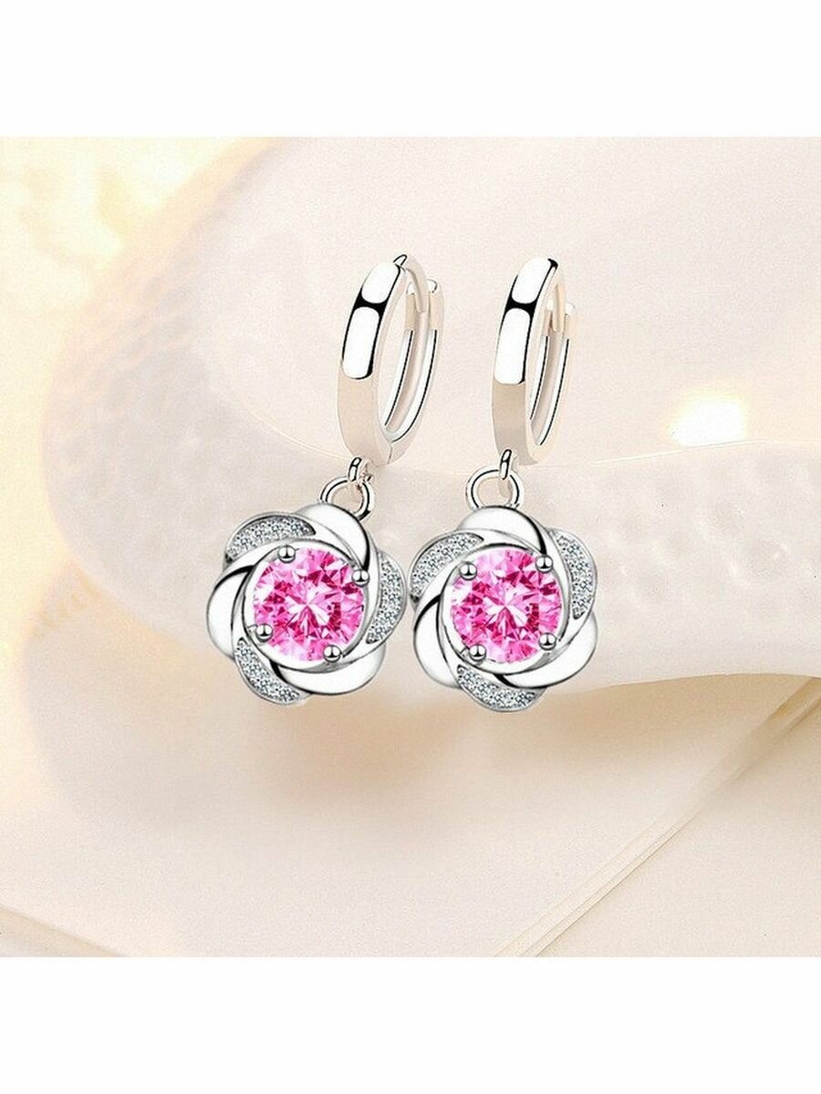 Серьги пусеты, кристалл