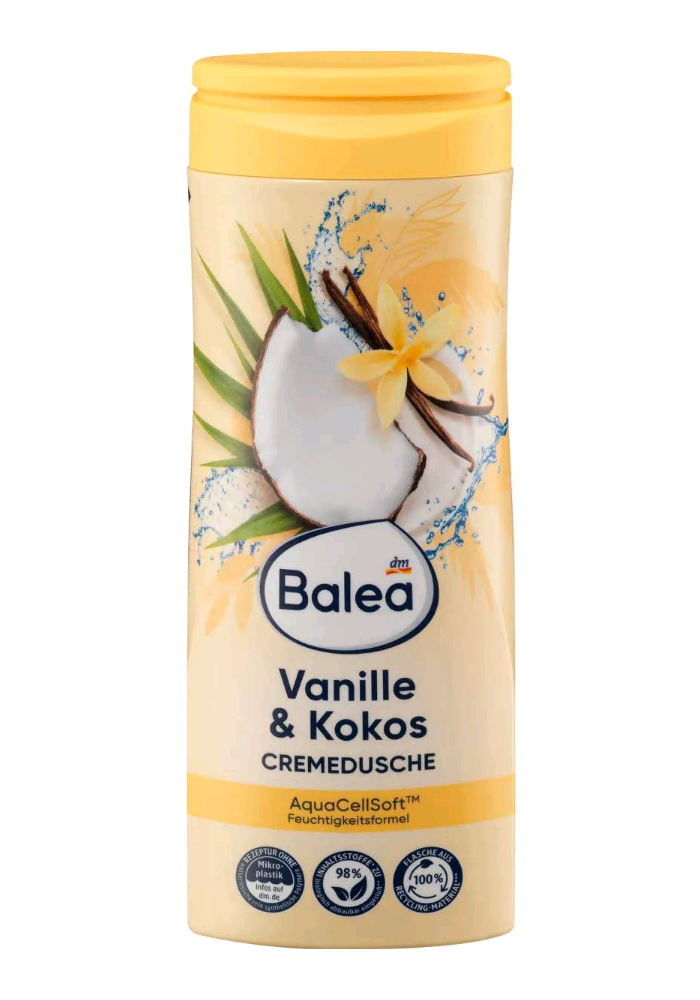 Balea Vanille & Kokos Гель-крем для душа "ваниль и кокос" 300 мл.