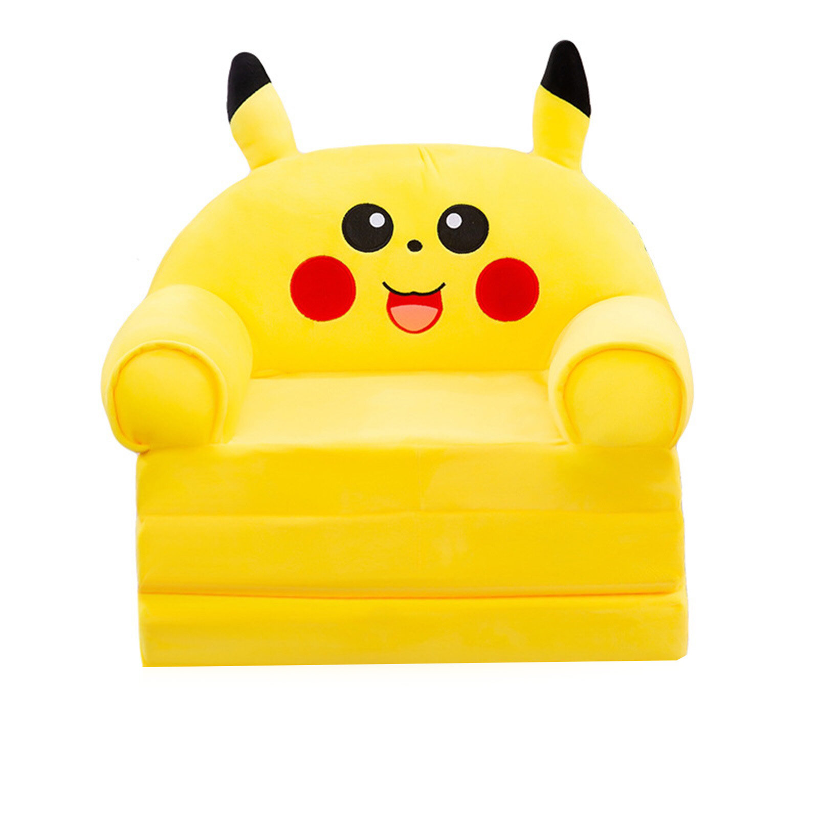 Складное детское диван плюш мягкий милый мультипликационный кушетка для детской кровать с подлокотниками для мальчиков для девочек спальня Pikachu 3 слои