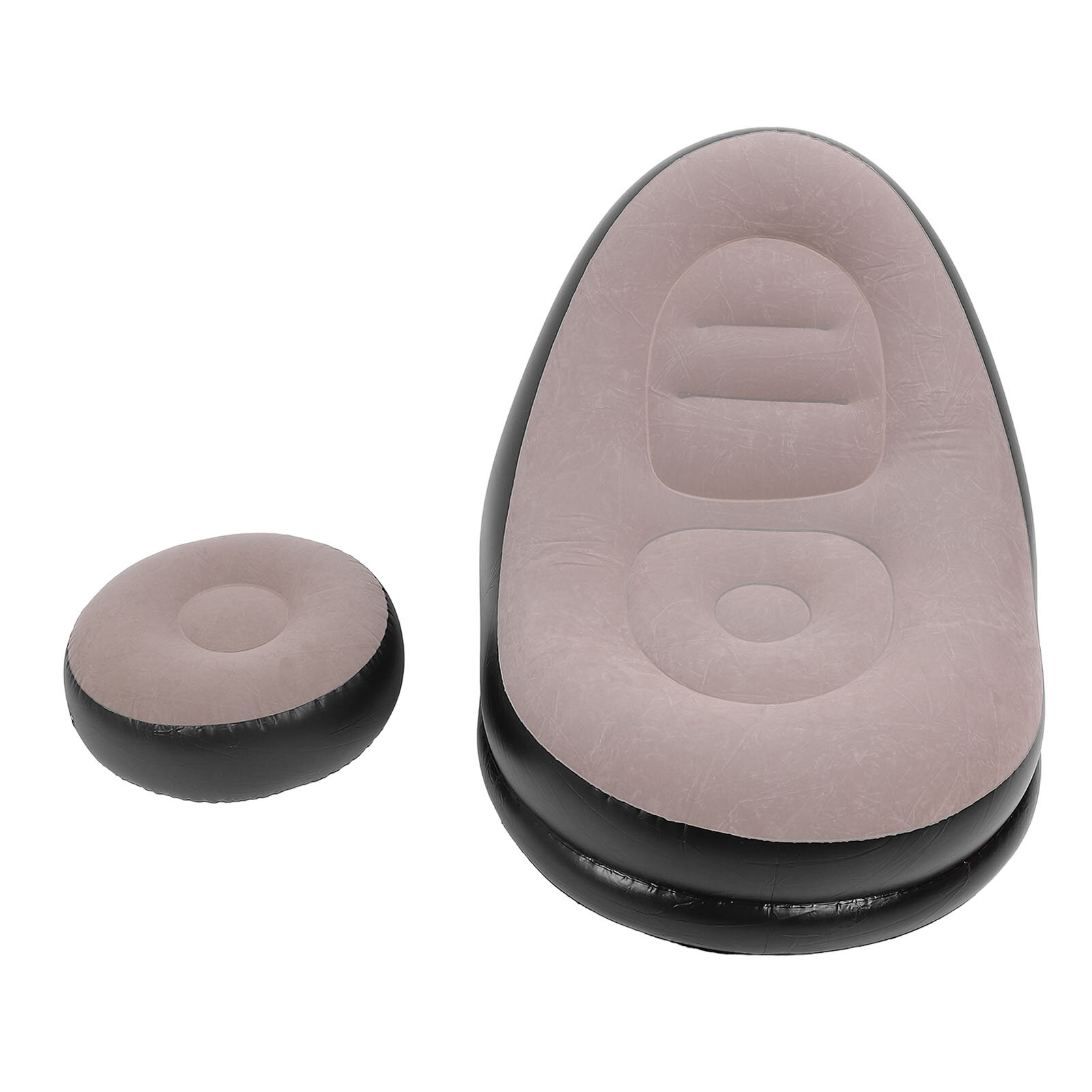 Кофейный надувной диван шезлонг со скамеечкой, мягкий, для дома и отдыха на природе