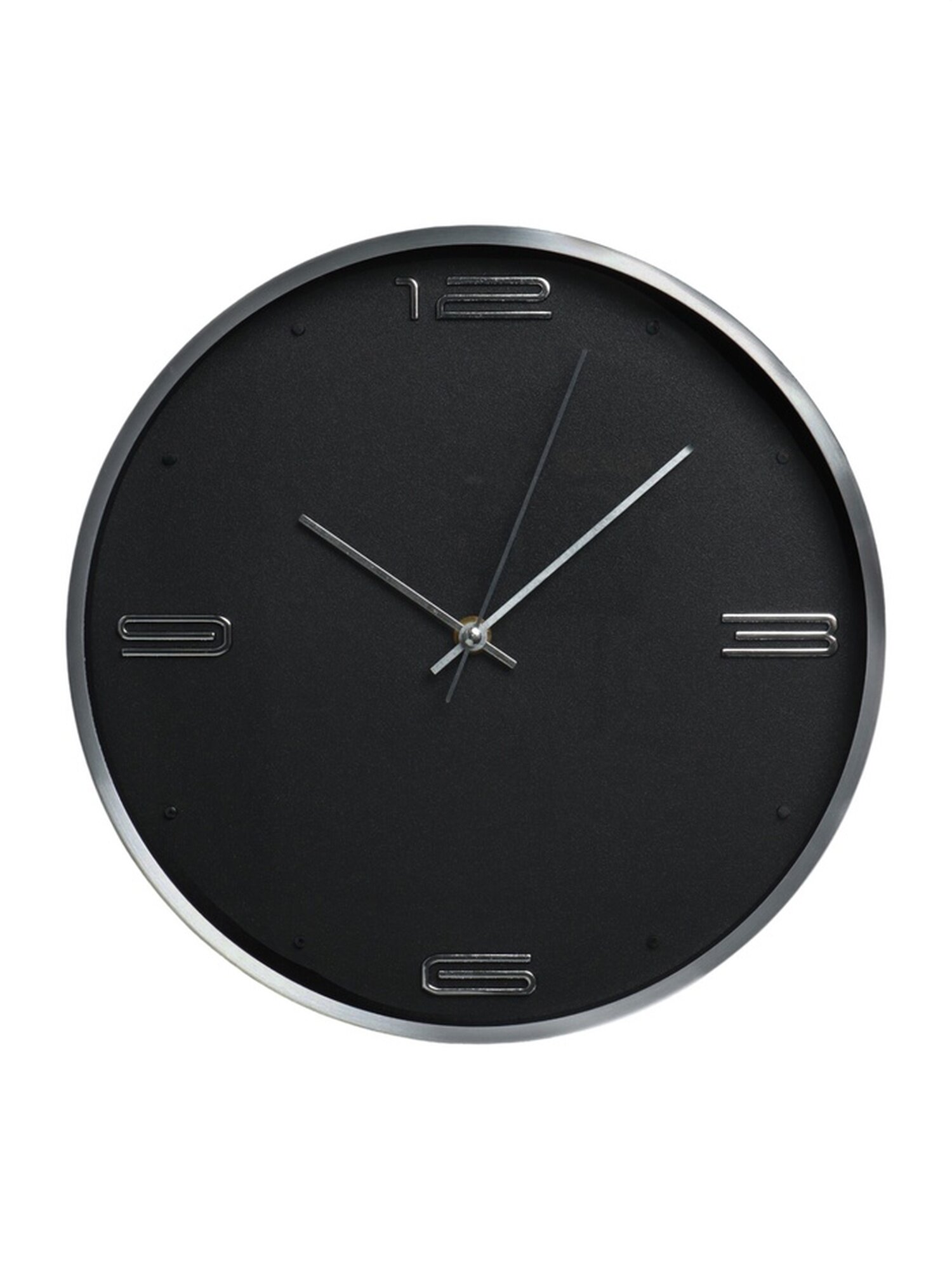 Часы настенные "Марша", d - 30 см, цвет циферблата черный, арабские цифры