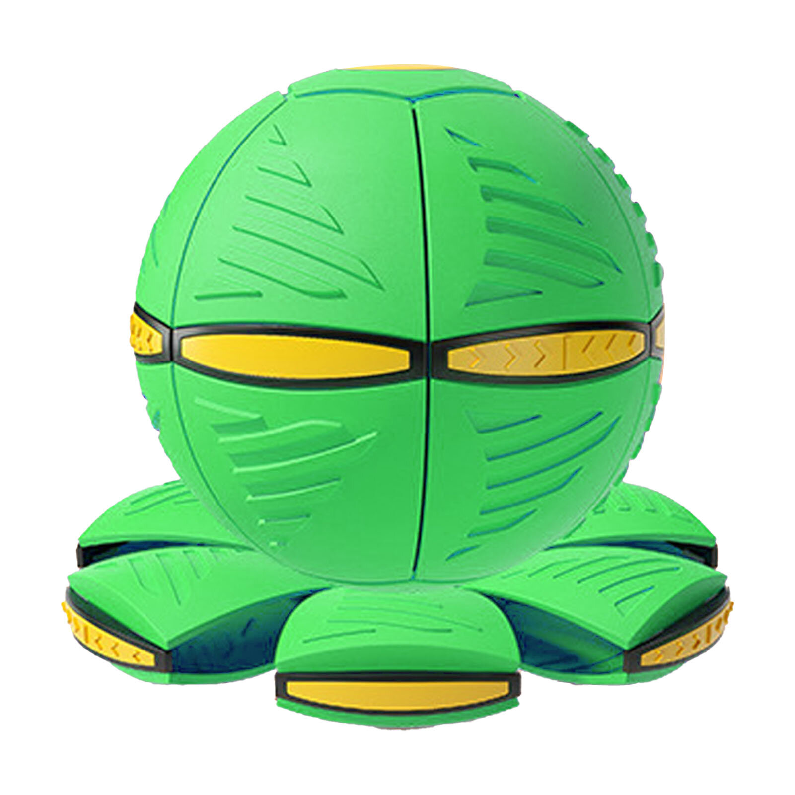 Летающая тарелка-шар, волшебная деформация с легким сжатием, плоский метательный диск, интерактивная игрушка для родителей и детей, зеленый цвет.