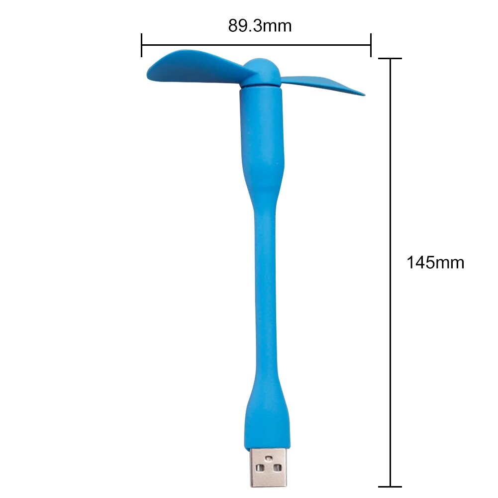Портативный Мини-вентилятор USB Для Телефона: Гибкий, Для Лета, Креативный, Незаменимый Для Blue