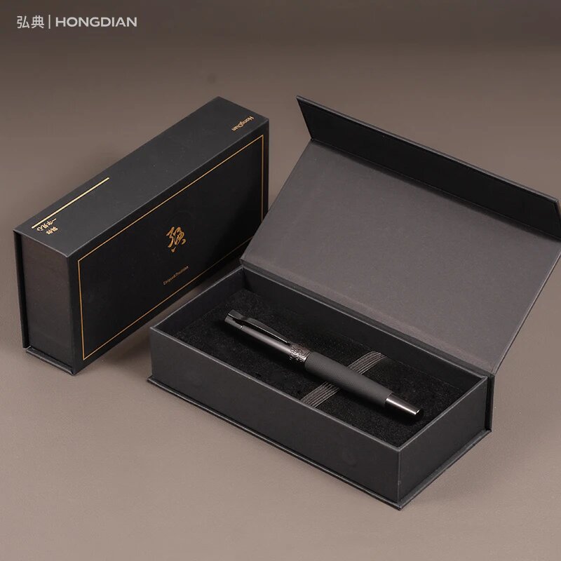 Перьевая ручка Hongdian 6013 черная, перо Fine 0.5mm