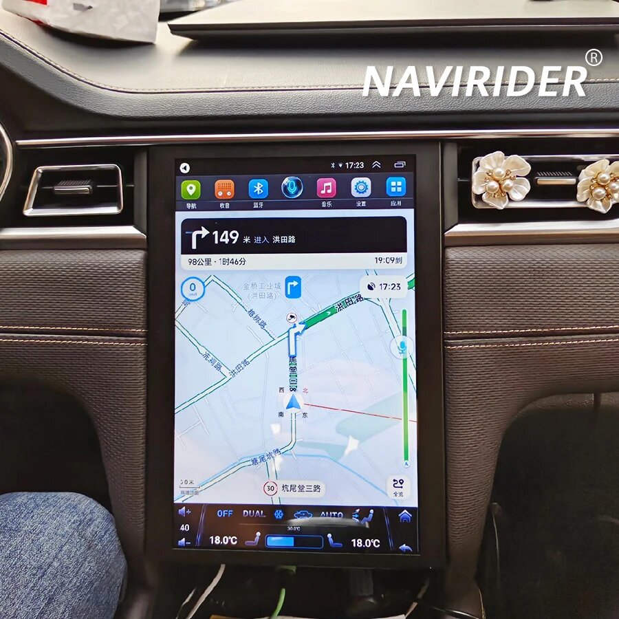 12,1-дюймовый сенсорный экран Qled для JAC J7 Автомобильный радиоприемник Carplay GPS-навигация Android Auto Мультимедийный видеоплеер Стерео головное устройство