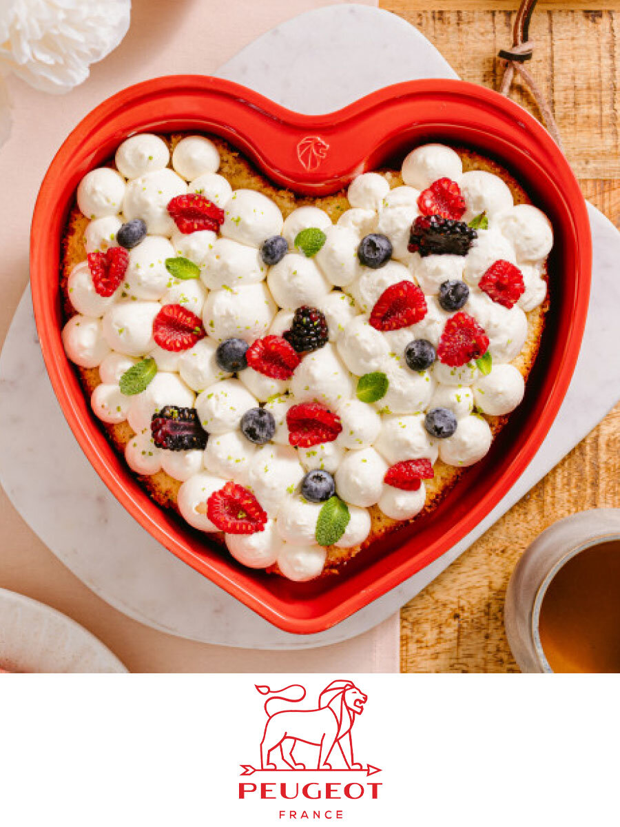 Форма для запекания Peugeot Heart, керамическая, 1.7 л, красная