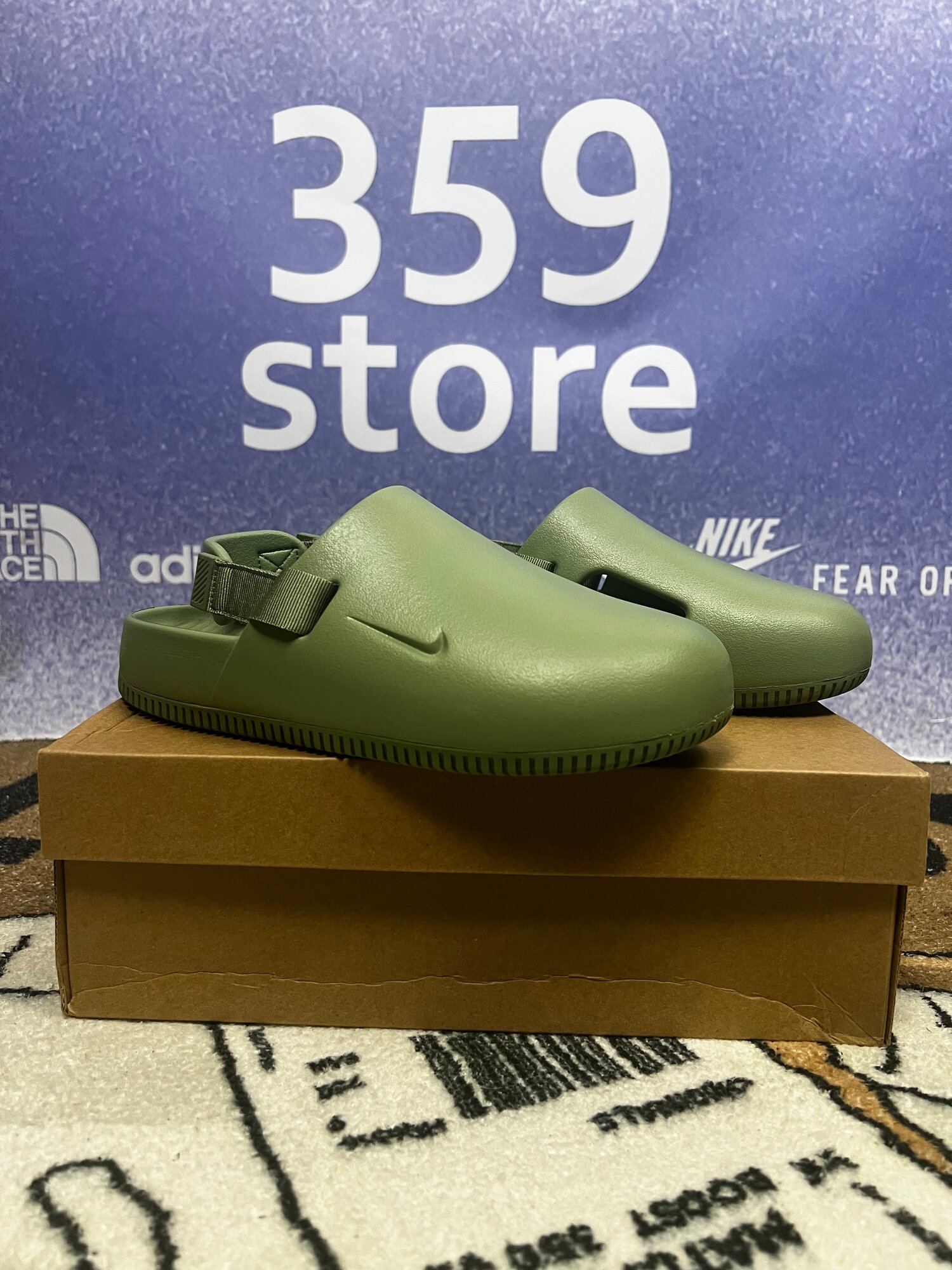 Шлёпанцы NIKE CALM MULE OIL GREEN