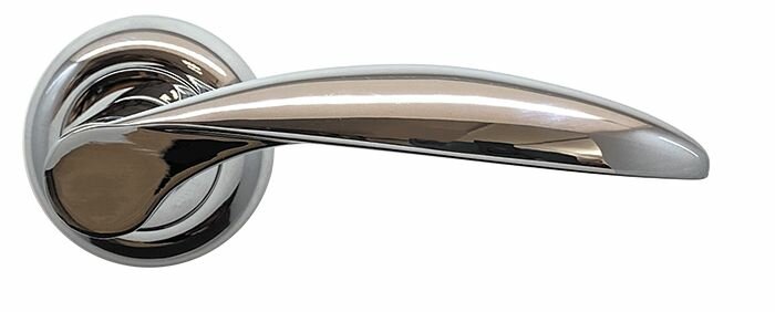 Ручка дверная для межкомнатной или входной двери TWIST хром (круглая розетка)