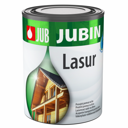 Лазурь JUB Jubin Lasur для защиты древесины на водной основе, белый 0,65л
