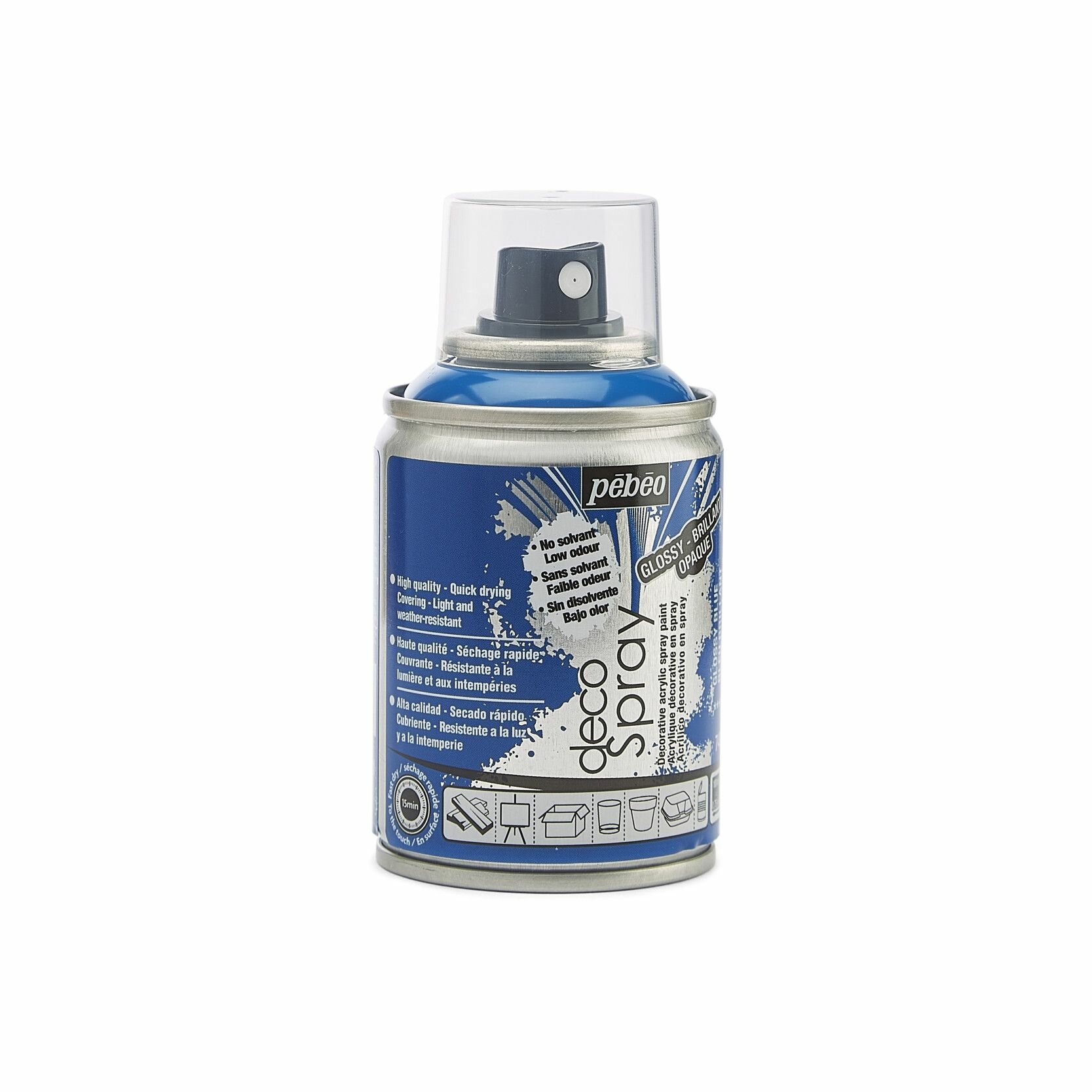 PEBEO decoSpray краска на водной основе в аэрозольном баллоне 100 мл, Синий глянцевый 093743