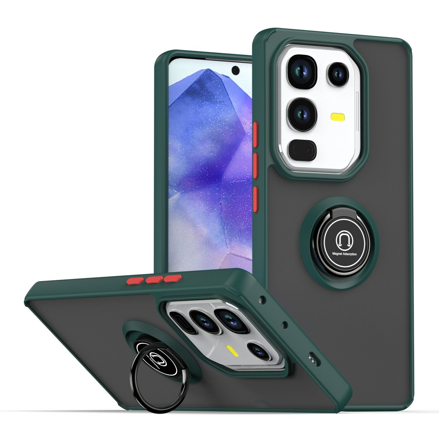 Чехол для Infinix Note 50, глянцевая поверхность, пластик, защита камеры, ударопрочный, Infinix, Infinix Note 50, чехол-кардиомонитор, dark green, QiYing Infinix Note 50