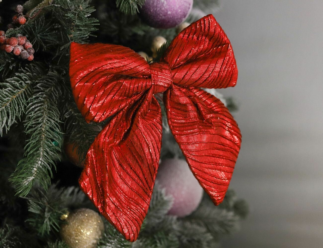 Бант для декорирования лючиано, красный, 25х22 см, Due Esse Christmas XNA24003601