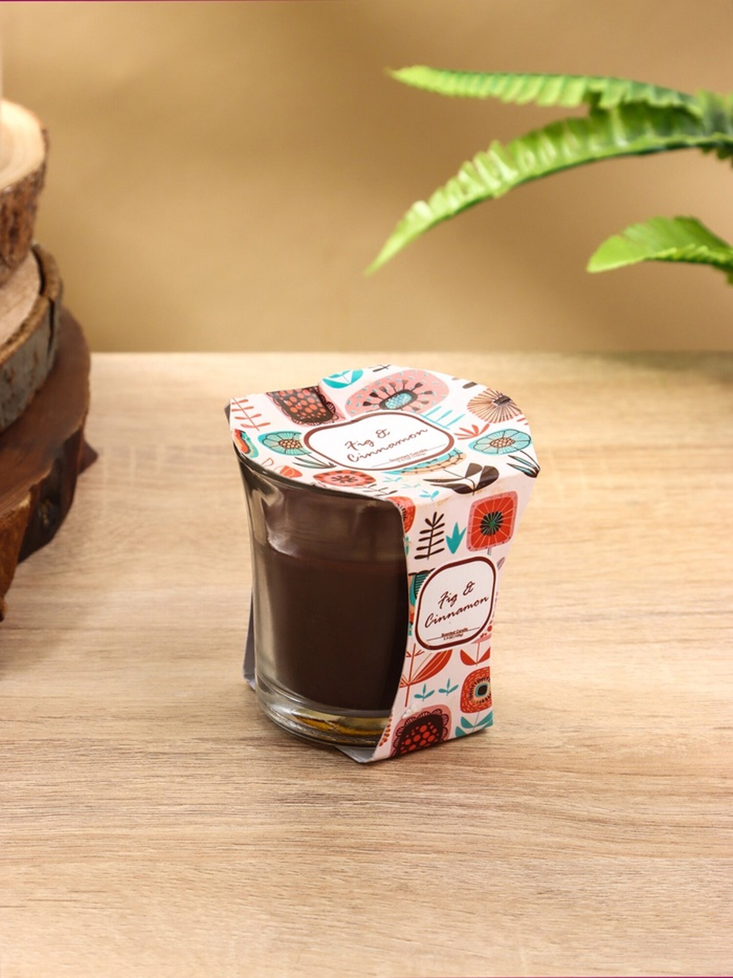 Свеча ароматическая Сима-ленд "Candle", инжир+корица, в стакане, 100 г