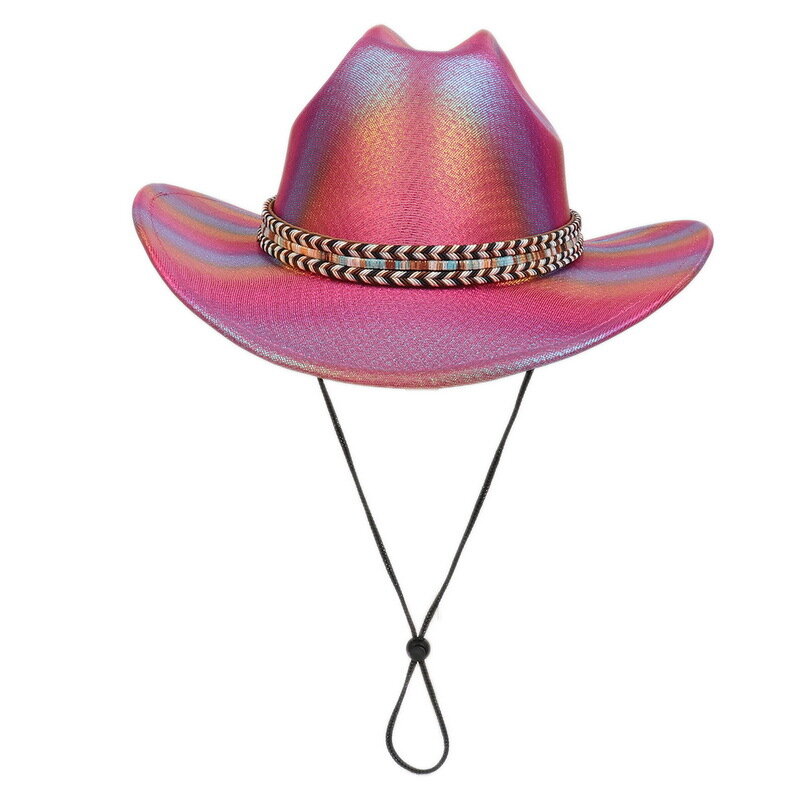 Ковбойская шляпа, односложный топ, цвет розово-красный, размер M