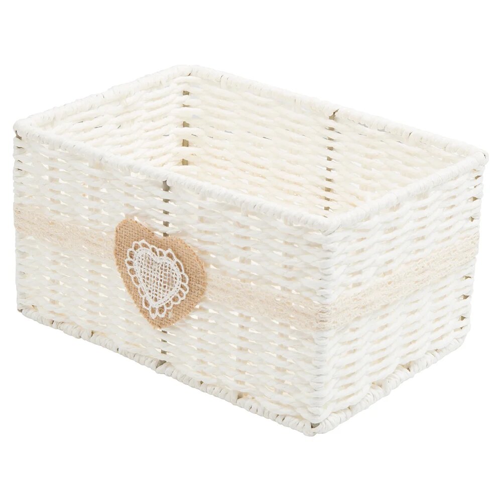 HANDY HOME Корзина стеллажная бумажная "Сердечко", Д250 Ш180 В140, белый EW-60 S