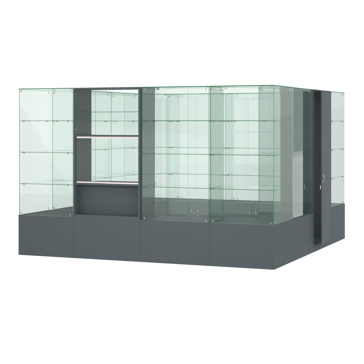 Павильон истра островной №5б (11, 35 кв. м), Темно-Серый. Производитель товара - компания ТОБ.