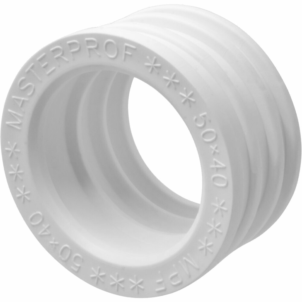 Манжета для унитаза Симтек переходная трехлепестковая для канализации, из резины, белая, на диаметр слива 40мм / сантехника