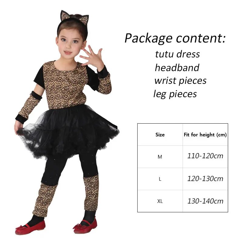 Umorden Cutie розовый черный кот котенок котенок котенок костюмы для девочек детские нарядные костюмы на Хэллоуин, карнавал, вечеринку, Новогоднее платье