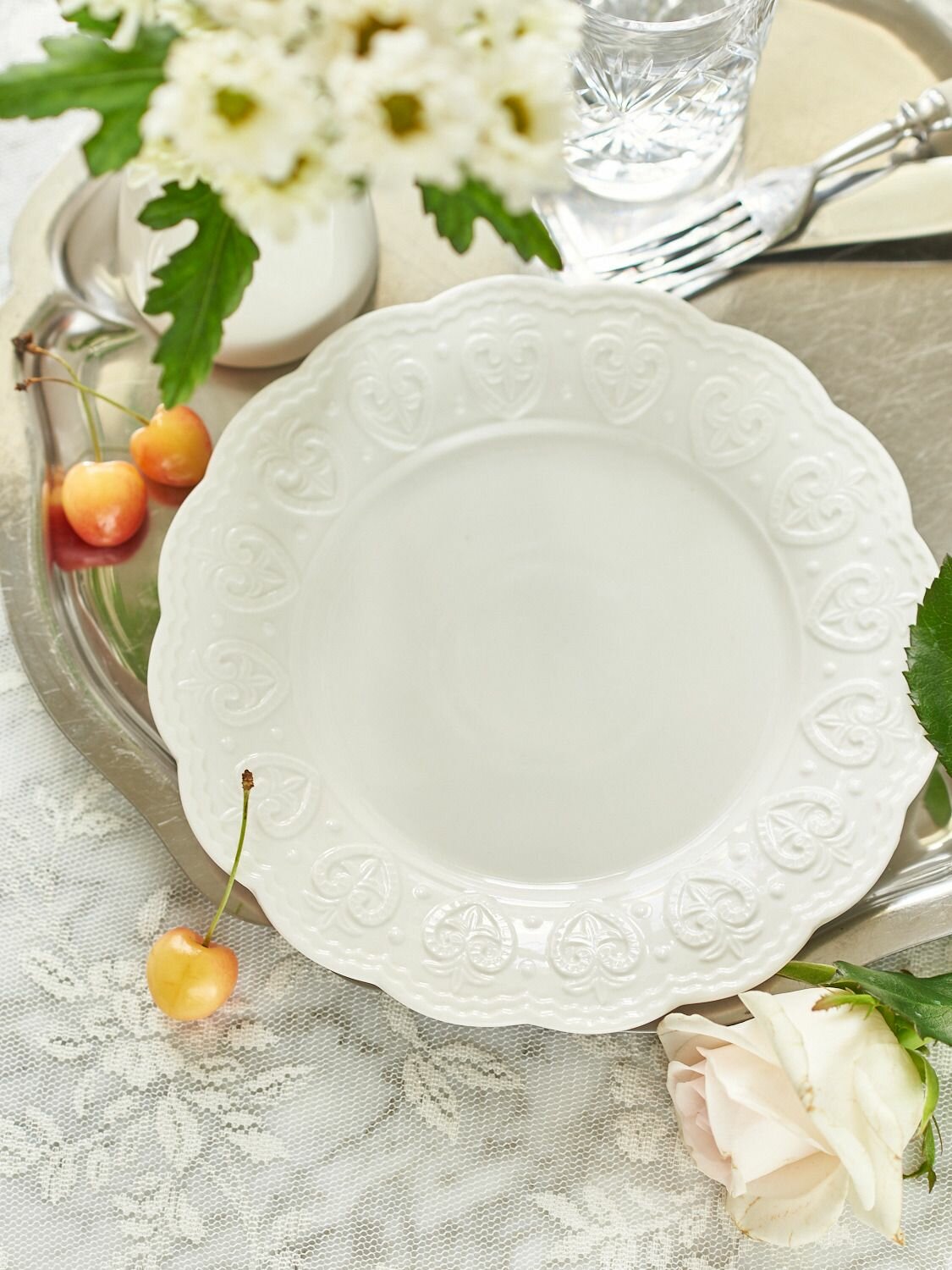 Тарелка керамическая плоская "Счастье" 25,5 см