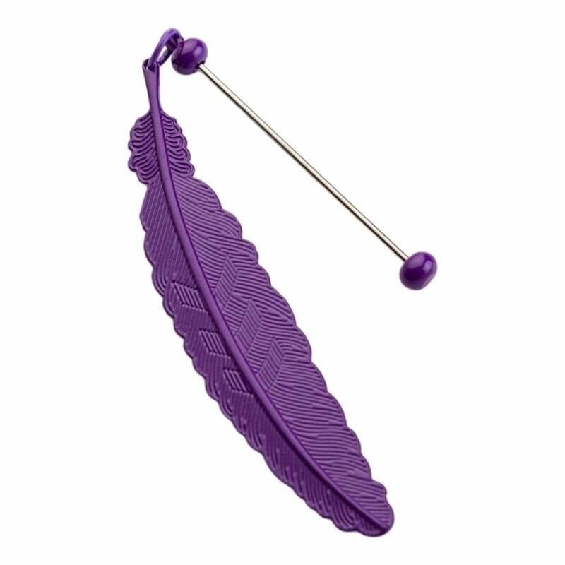 Металлический держатель страниц с перьями подарок для учителей и студентов, Глубокие пурпурные