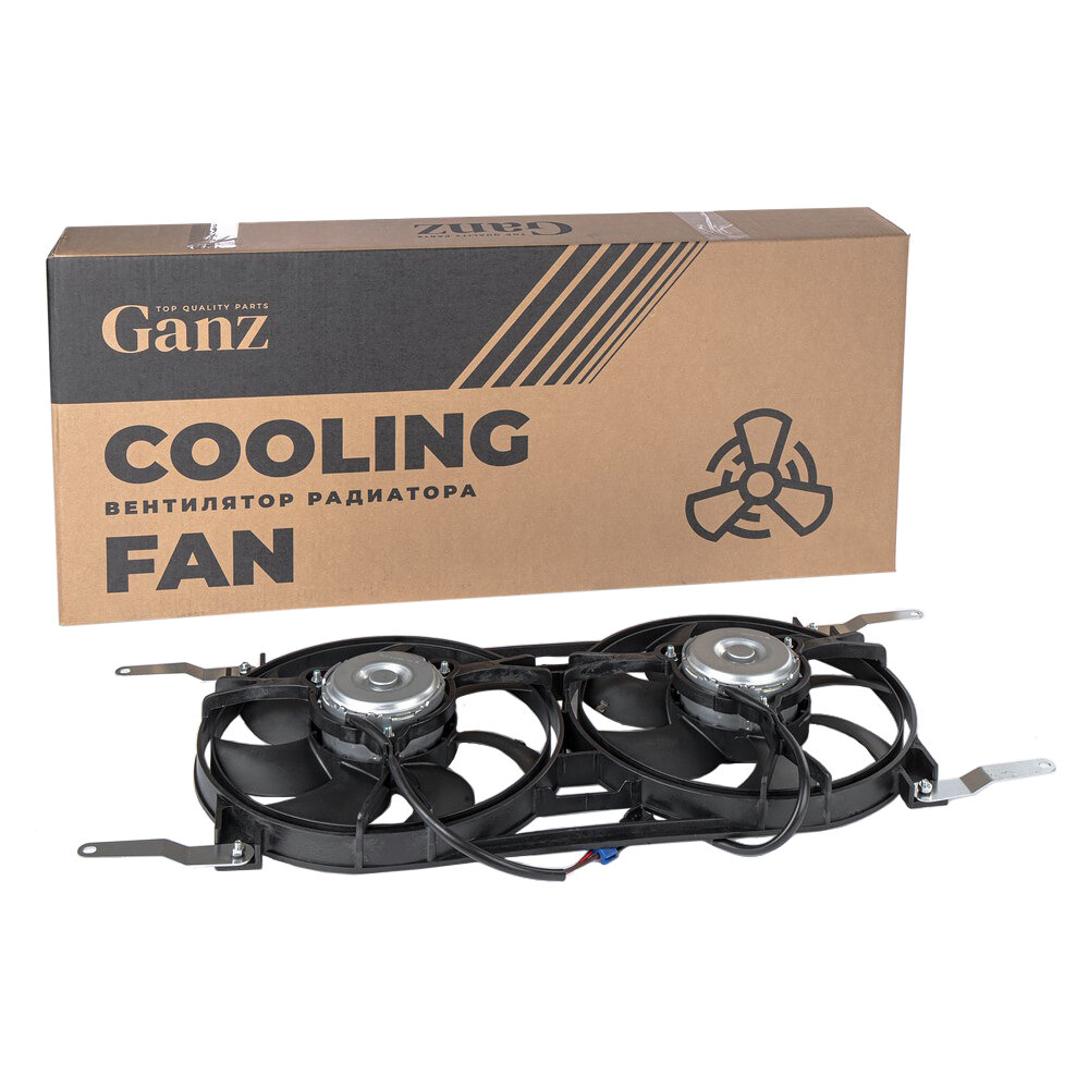 Вентилятор радиатора в сборе (двойной) УАЗ 3163 Patriot 2.7/2.7i/2.3 дизель GANZ GIC06556