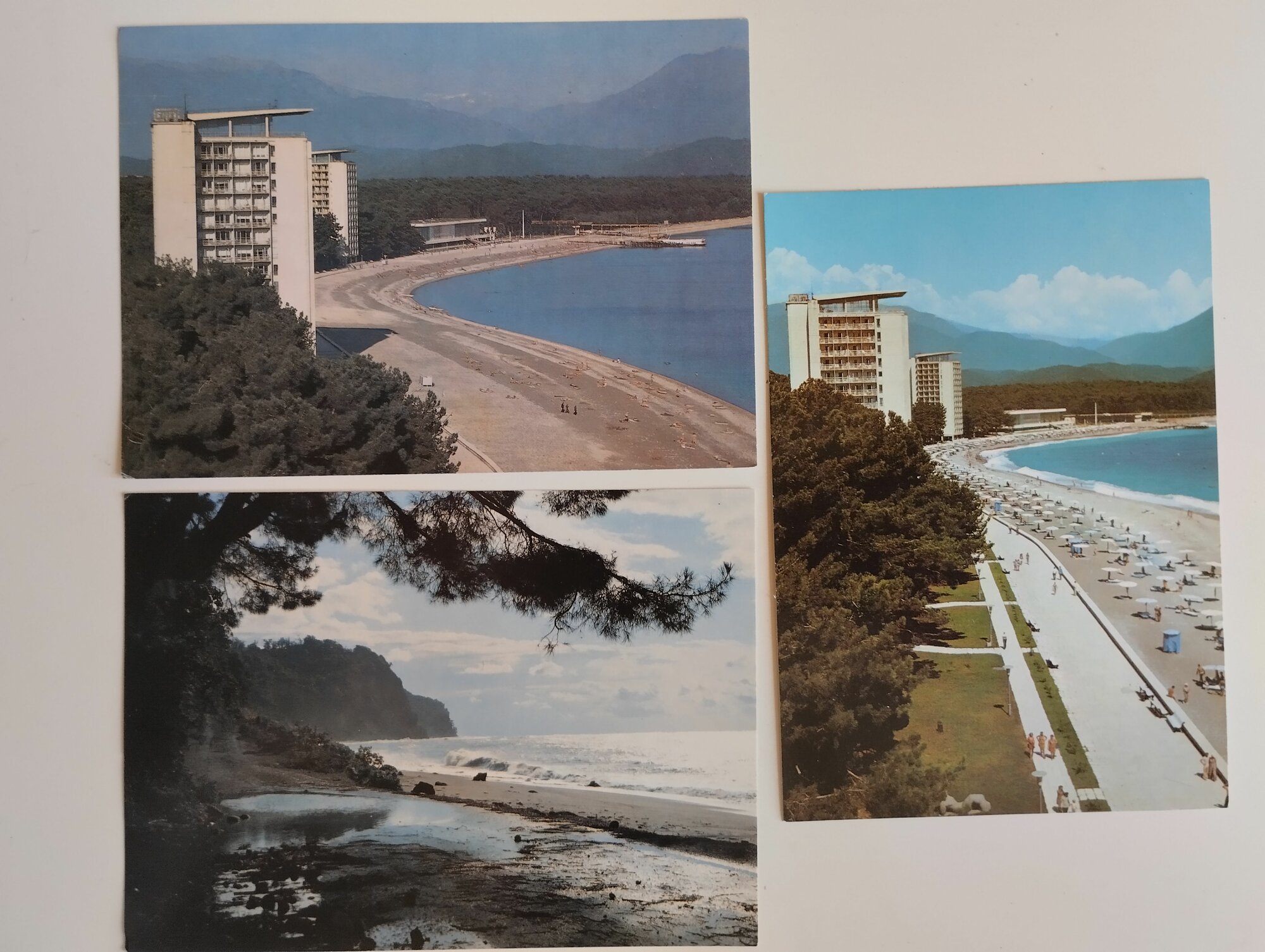 Набор открыток СССР. Винтаж. 1983 год. Пицунда (3 открытки)