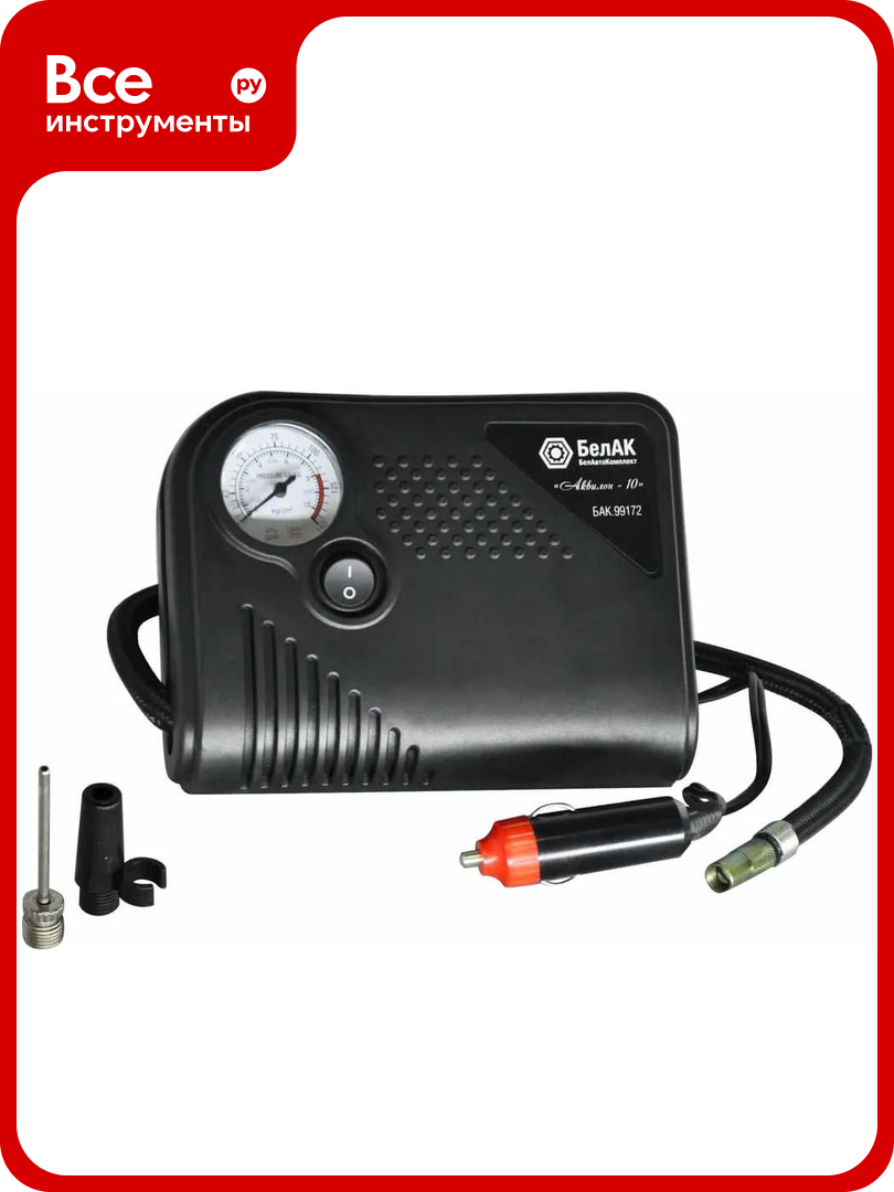Компрессор БелАК АКВИЛОН-10 12V 22л/м БАК.99172, подкачки шин аквилон