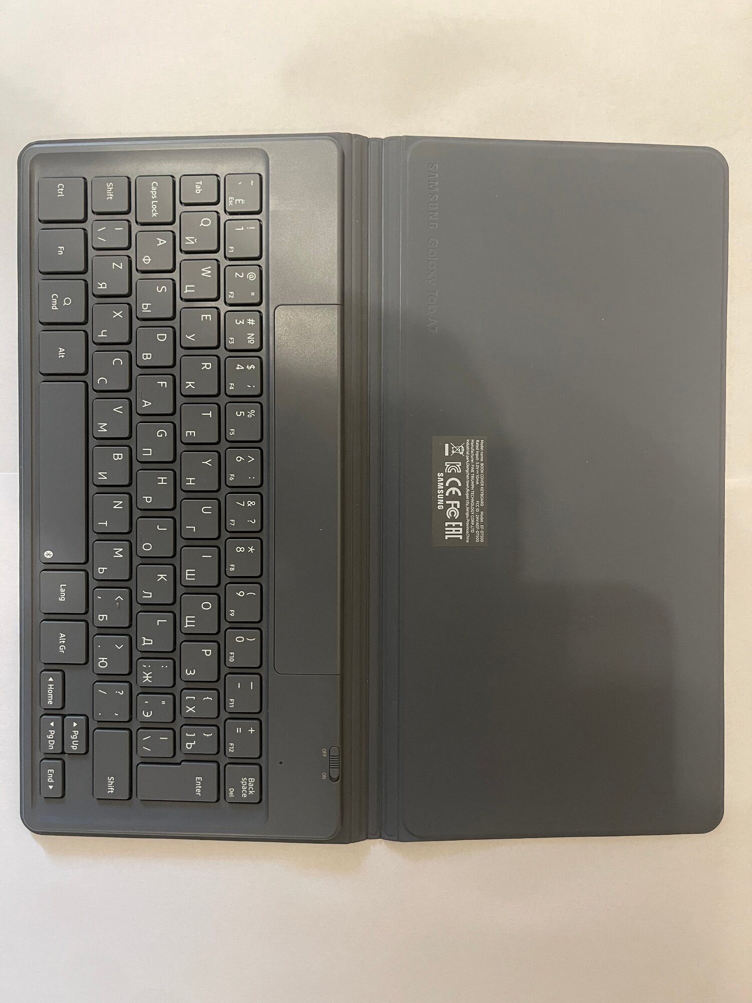 Чехол-клавиатура для Samsung Galaxy Tab A7(SM-T500/505) Book Cover EF-DT500) серый