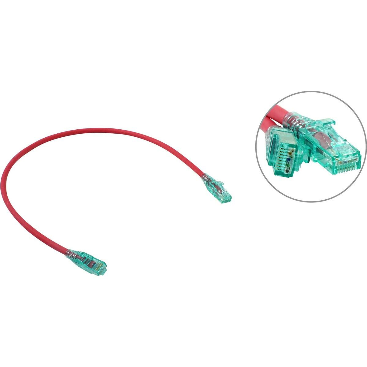 Hyperline PC-LPM PC-LPM-UTP-RJ45-RJ45-C6a-0.5M-LSZH-RD