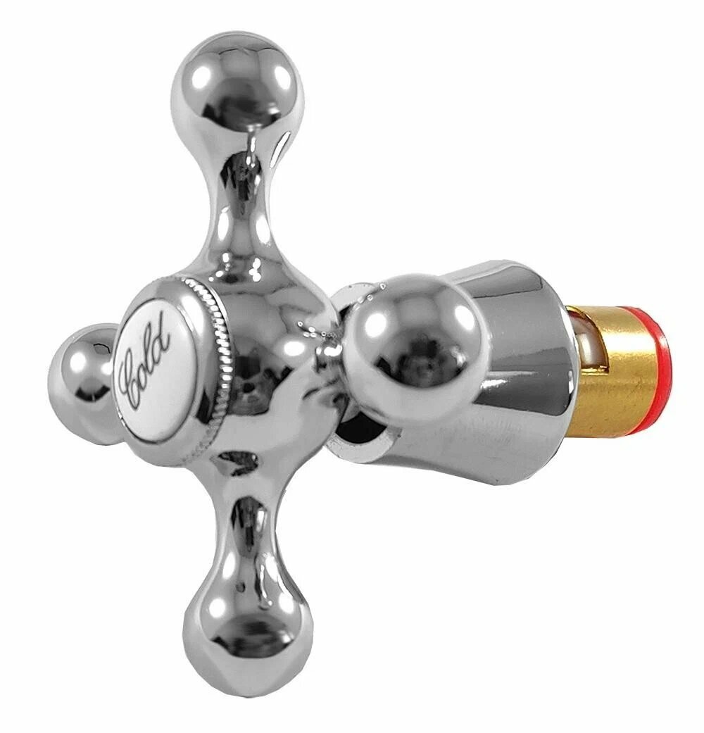 Маховики Frap F0008, латунь, покрытие хром, универсальные, для смесителей, пара