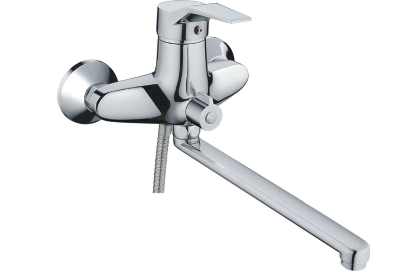 Смеситель для ванны Frap серии H63 F2263, хром, латунь, поворотный излив, рычажное управление, вертикальный монтаж