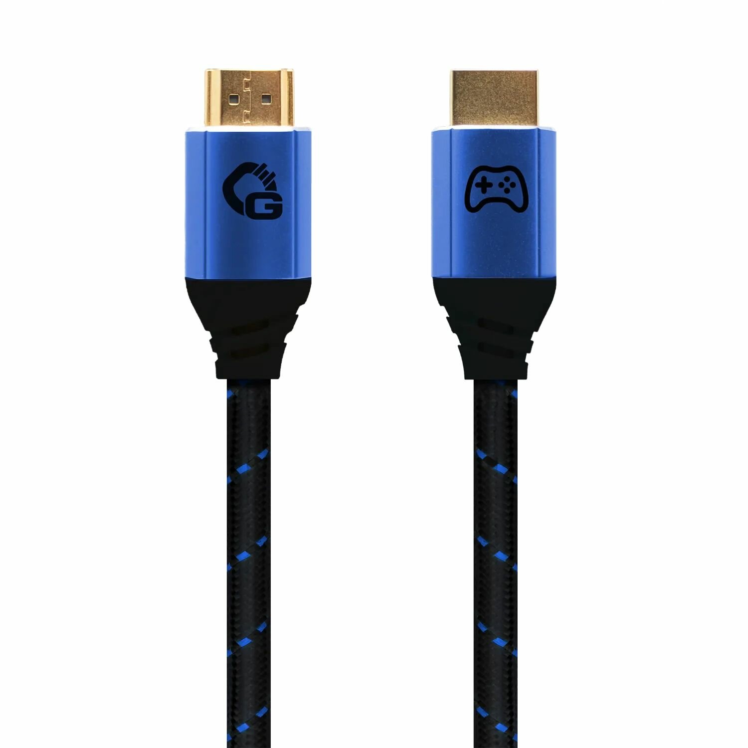 HDMI кабель Oehlbach EXCELLENCE Gaming UHD Ultra High-Speed HDMI 2.1b cable 2,0m, Blue / Black, D1C42562