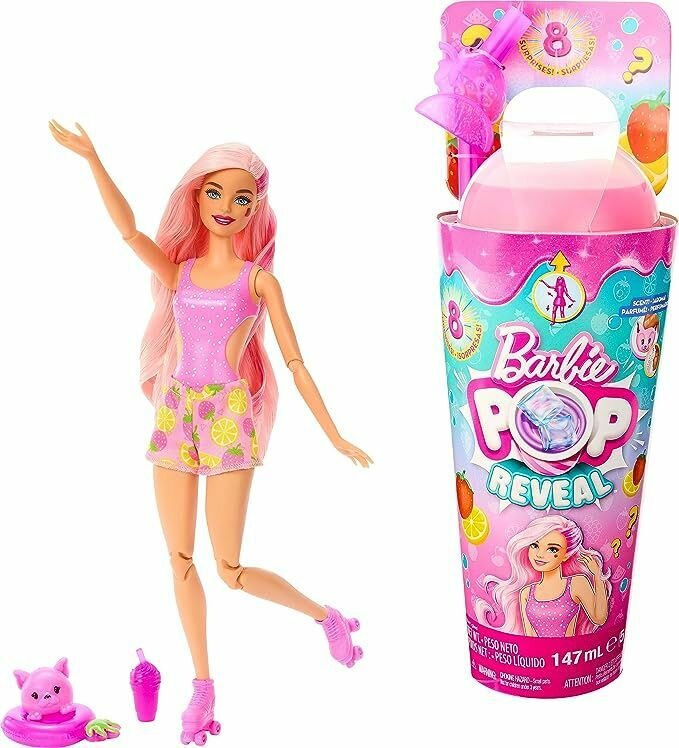 Барби Поп Ревил Фрут Клубничный лимонад Barbie Pop Reveal Fruit Strawberry Lemonade