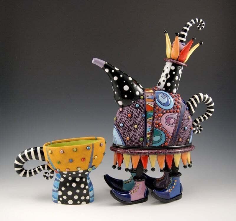 Чайник заварочный "Home Creative Art", смола, разноцветный, для подарка